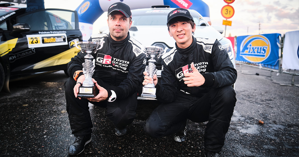 Otake on the podium in Finnish Rally Championship | 2022 | Press ...